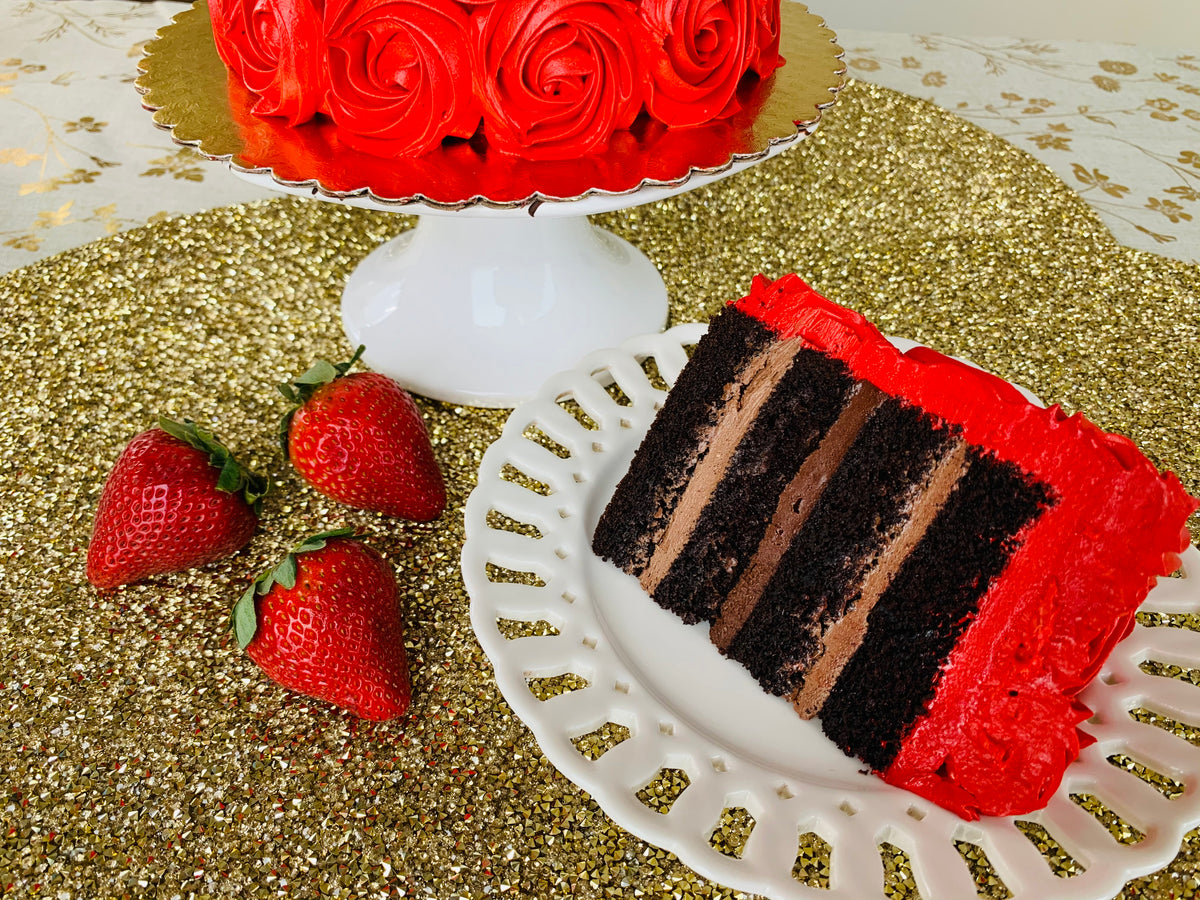 Red Rose Chocolate Cake – Baking Institute Retail